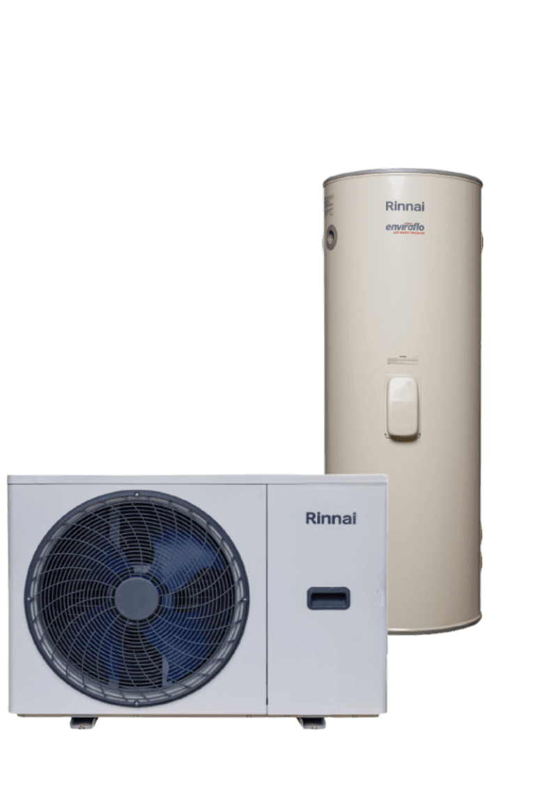 Rinnai Enviroflo 250L S7.0kW Split Electric Heat Pump | Same Day Hot Water Service